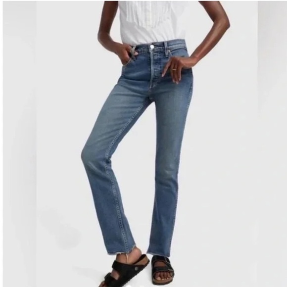 Re/Done | Jeans | Nwt Redone Redone Double Needle Long Straight Denim ...